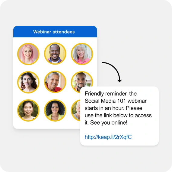 Example of tagged contacts